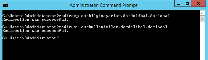Active Directory "Redir" kullanımı – Murat Delibal