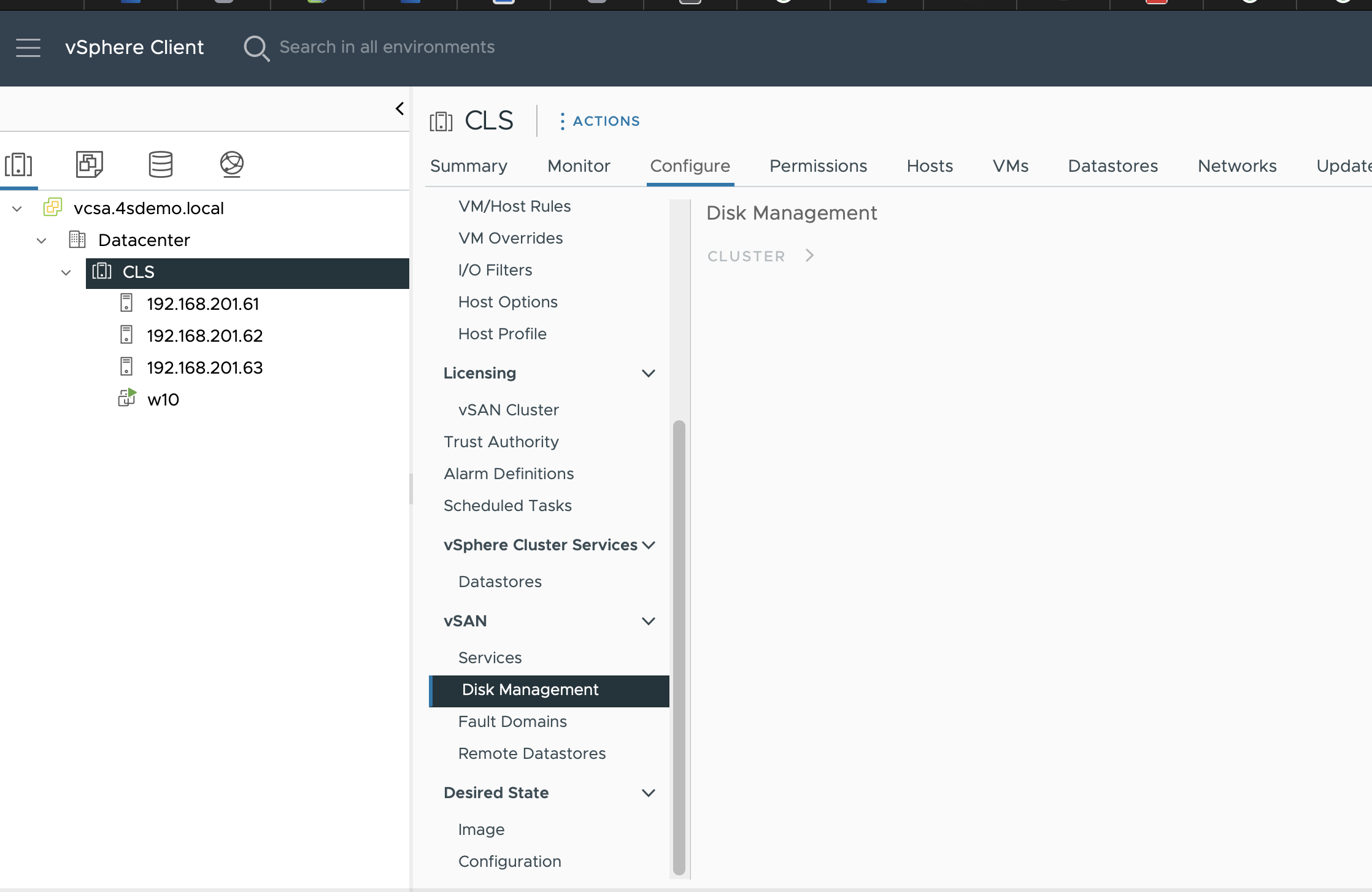 vSAN Disk Management Tab is Empty – Murat Delibal
