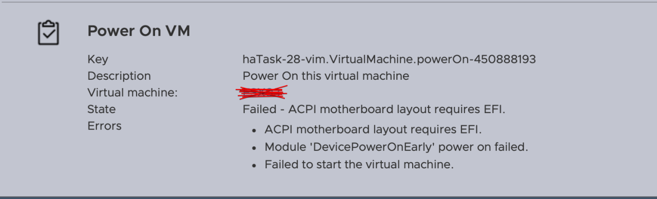 Failed – ACPI Motherboard Layout Requires EFI’ – Murat Delibal