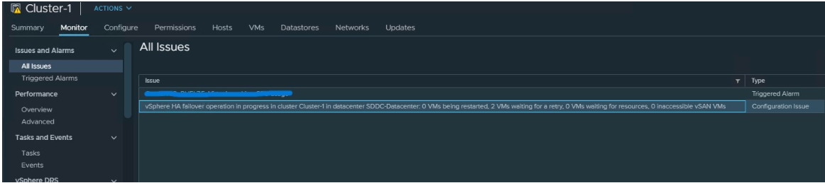 HA Alert : ” vSphere HA failover operation in progress in cluster ...